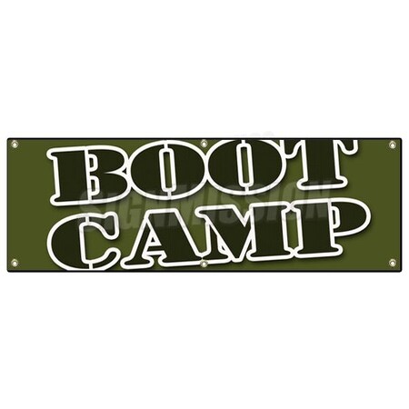 Signmission BOOT CAMP BANNER SIGN fitness run trainer weights gym ...
