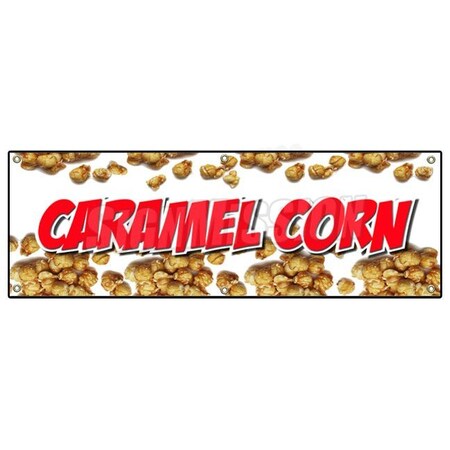 Signmission CARAMEL CORN BANNER SIGN caramel popcorn fresh hot buttered ...