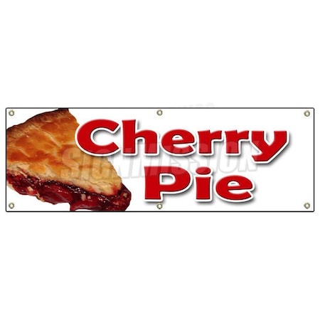 Signmission CHERRY PIE BANNER SIGN bakery cherries crust sweets pastry ...