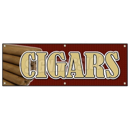Signmission CIGARS BANNER SIGN cigar shop humidor cuban signs smoke ...