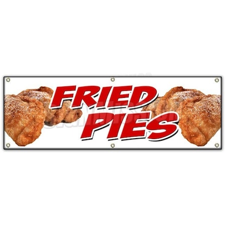 Signmission FRIED PIES BANNER SIGN deep fry fruit cherry apple lemon ...