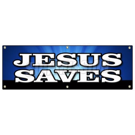 Signmission JESUS SAVES BANNER SIGN church religious pastor bible ...