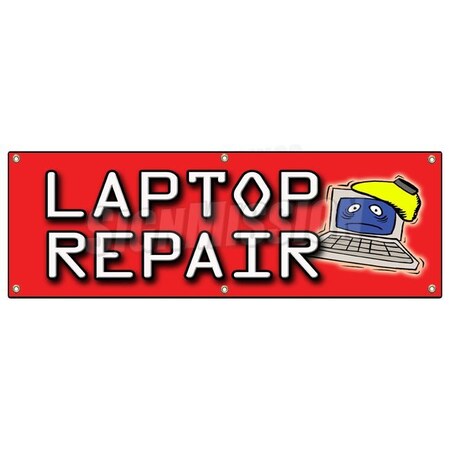 Signmission LAPTOP REPAIR BANNER SIGN computers virus maintenance ...