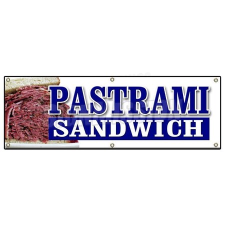 Signmission PASTRAMI SANDWICH BANNER SIGN Yiddish food restaurant ...