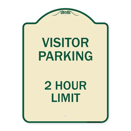 Signmission Visitor Parking Visitor Parking 2 Hour Limit Heavy-Gauge ...