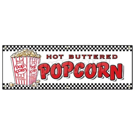 Signmission POPCORN BANNER SIGN stand cart concession signs kettle corn ...