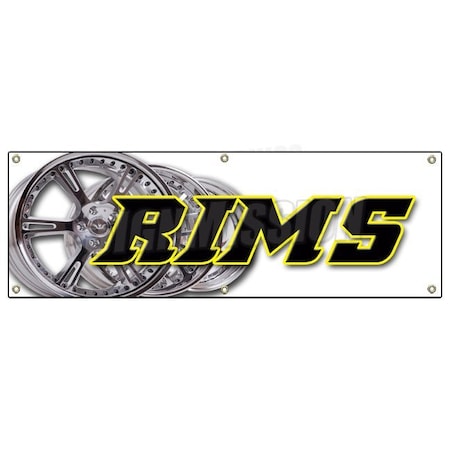 Signmission RIMS BANNER SIGN wheels tires car rims truck suv dubs ...