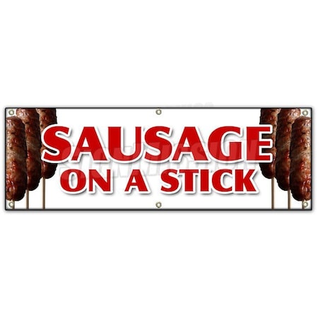 Signmission SAUSAGE ON A STICK BANNER SIGN italian pork homemade snack ...