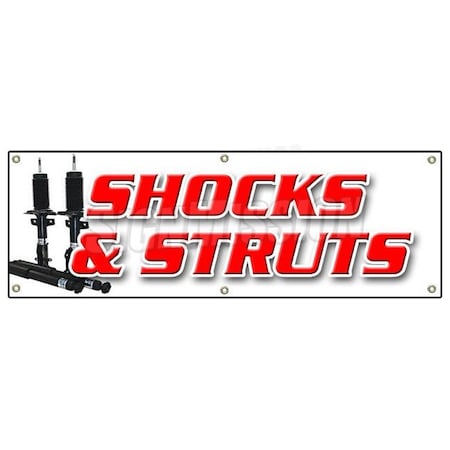Signmission SHOCKS AND STRUTS BANNER SIGN car brake cv repair auto car ...