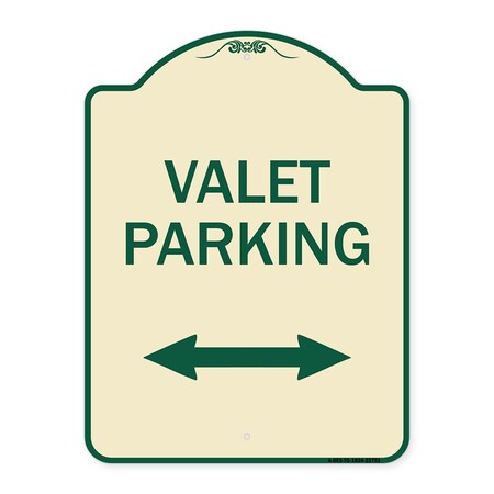 Signmission Valet Parking W/ Bidirectional Arrow Heavy-Gauge Aluminum ...