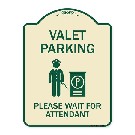 Signmission Valet Parking Please Wait for Attendant Heavy-Gauge ...