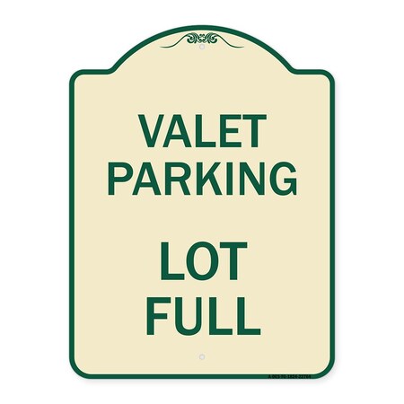 Signmission Valet Parking Lot Full Heavy-Gauge Aluminum Architectural ...
