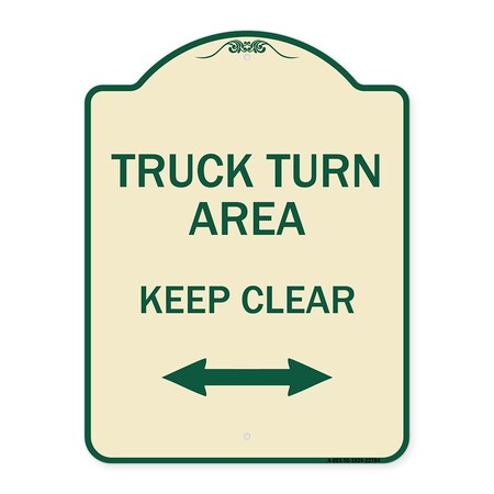 Signmission Truck Turn Area Keep Clear With Bidirectional Arrow Heavy ...