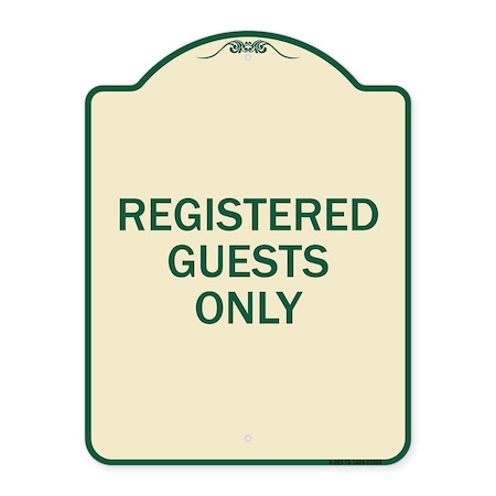 Signmission Registered Guests Only Heavy-Gauge Aluminum Architectural ...