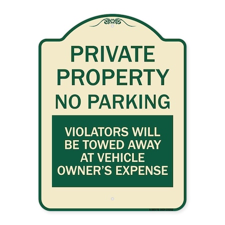 Signmission Private Property No Parking Violators Will Be Towed Away at ...