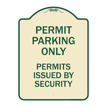 Signmission Permit Parking Permits Issued by Security Heavy-Gauge ...