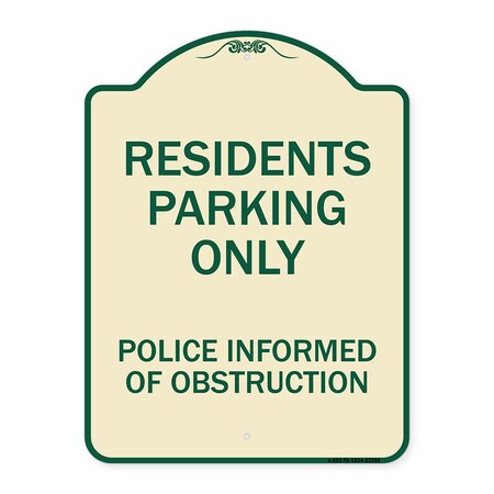 Signmission Parking Residents Parking Police Informed of Obstruction ...