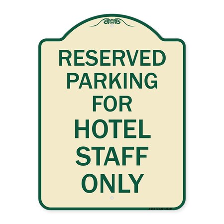 Signmission Parking Reserved for Hotel Staff Heavy-Gauge Aluminum ...