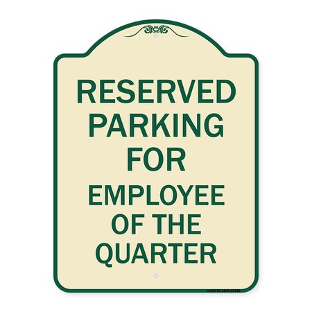Signmission Parking Reserved for Employee of Quarter Heavy-Gauge ...