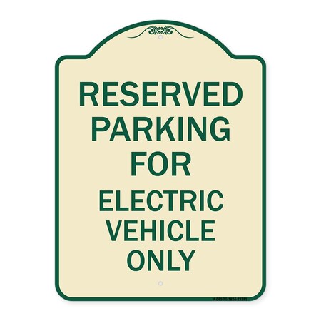 Signmission Parking Reserved for Electric Vehicle Heavy-Gauge Aluminum ...