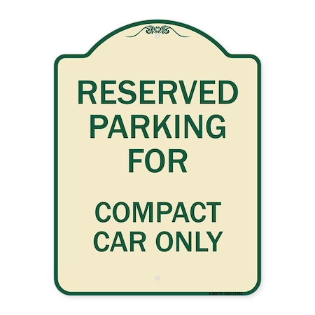 Signmission Parking Reserved for Compact Car Heavy-Gauge Aluminum ...