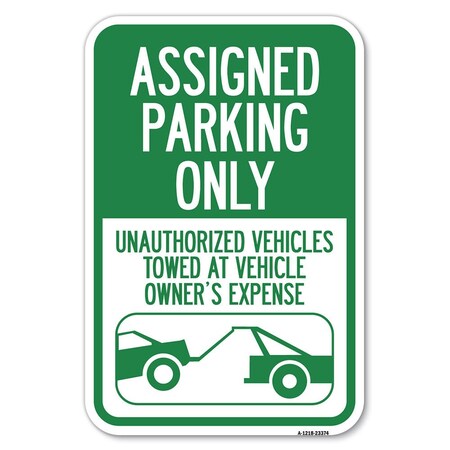 Signmission Parking Restriction Sign Assigned Parkin Heavy-Gauge ...