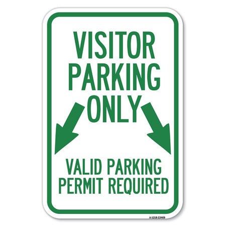 Signmission Parking Area Sign Visitors Parking Only Heavy-Gauge ...