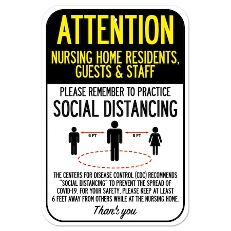 Signmission Public Safety Sign-Nursing Home Residents Guests & Staff ...