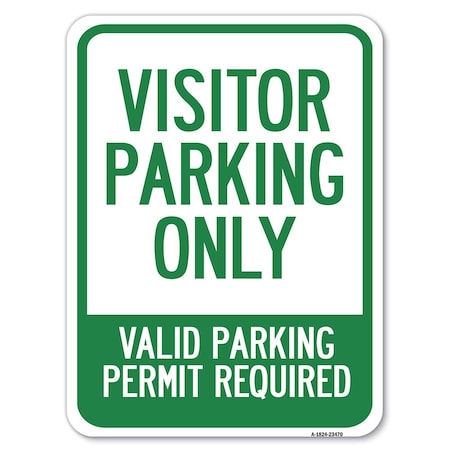 Signmission Parking Area Visitors Parking Only Valid Parking Permit ...