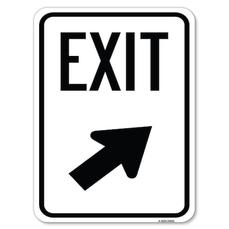 Signmission Exit Sign Exit W/ Right Arrow Heavy-Gauge Alum Rust Proof ...