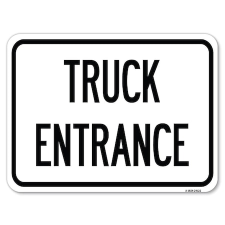 Signmission Driveway Sign Truck Entrance Heavy-Gauge Aluminum Rust ...