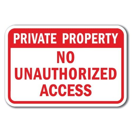 Signmission Safety Sign, 12 in Height, Aluminum, Private Prop - No Un A ...