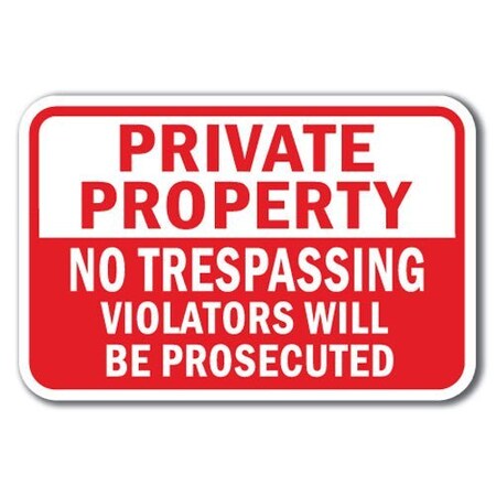 Signmission Safety Sign, 12 in Height, Aluminum, Private Prop - P P No ...