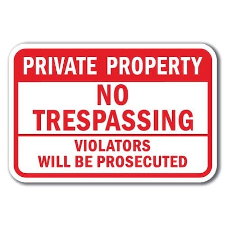 Signmission Safety Sign, 12 in Height, Aluminum, Private Prop - P P No ...