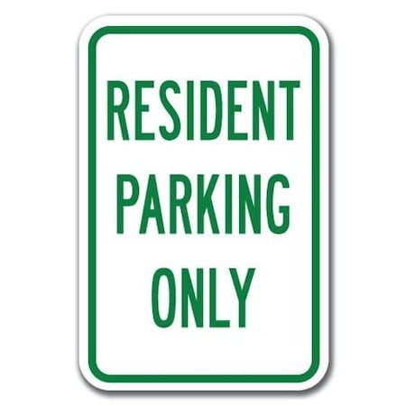 Signmission Resident Parking 12inx18in Heavy Gauge Alum Signs, 18" L ...