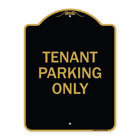 Signmission Reserved Parking Sign Tenant Parking Only, Black & Gold ...