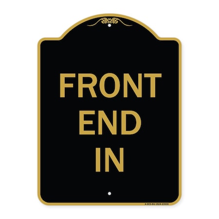 Signmission Designer Series Sign-Front End In, Black & Gold Aluminum ...