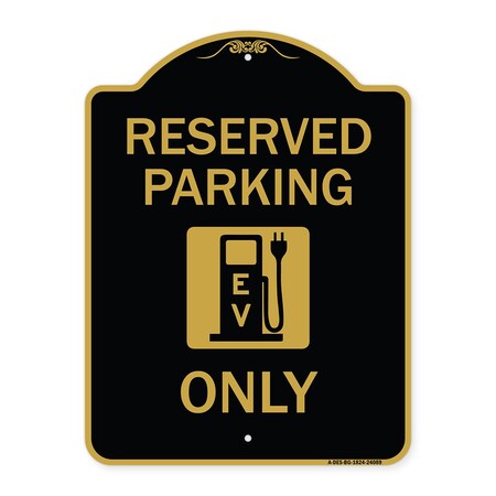 Signmission Ev W/ Electric Vehicle Charging Station Graphic, Black ...