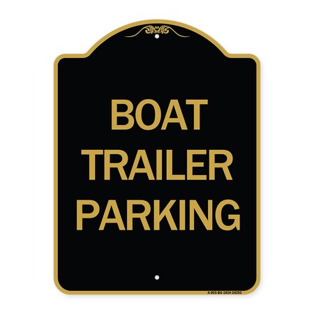 Signmission Designer Series Sign-Boat Trailer Parking, Black & Gold ...