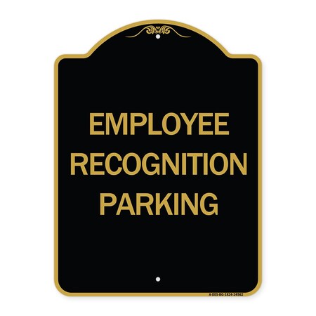Signmission Designer Series Employee Recognition Parking, Black & Gold ...