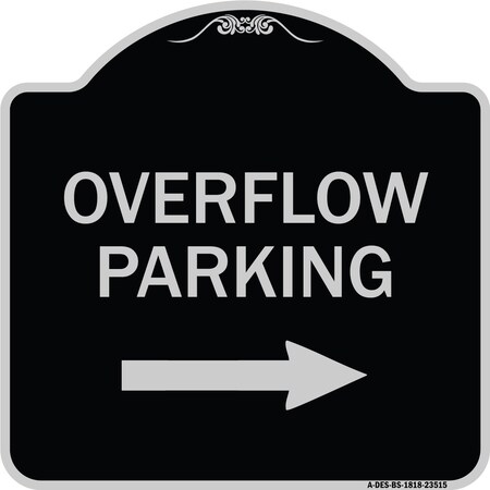 Signmission Overflow Parking with Right Arrow Heavy-Gauge Aluminum ...