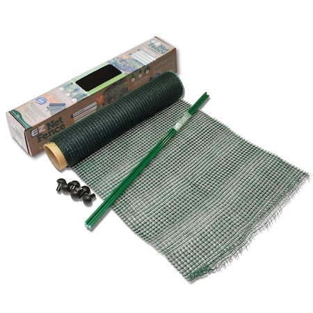 Volm Green EZ Garden Net Fence Kit, 2FT x 25FT F100010 | Zoro
