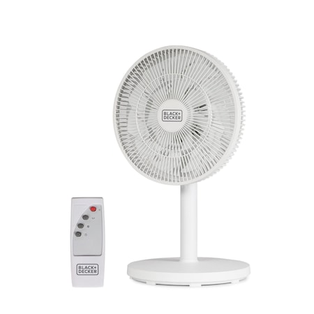 Black & Decker 12-Inch Dual Blade Table Fan with RemoteTabletop Fan ...