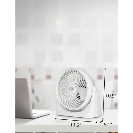 Black & Decker Turbo Desk Fan, Electric Portable 7'' Table Fan BFTU107 ...