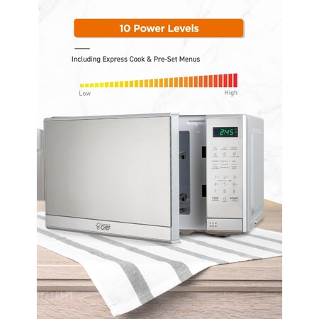 Commercial Chef 0.7 cu ft. Microwave Oven Oven, Stainless Steel CHM7MS ...