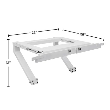 Top Shelf Window AC Mounting Bracket, White TSB-2438 | Zoro