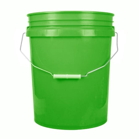 World Enterprises Bucket, 14.5 in H, Lime Green 5LIGRN | Zoro