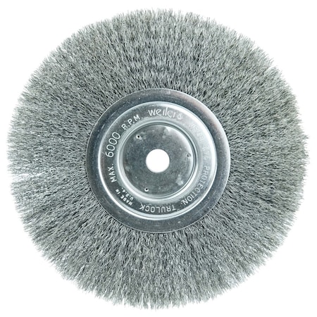 Weiler 8" Narrow Face Crimped Wire Wheel, .008" Steel Fill, 5/8" Arbor ...