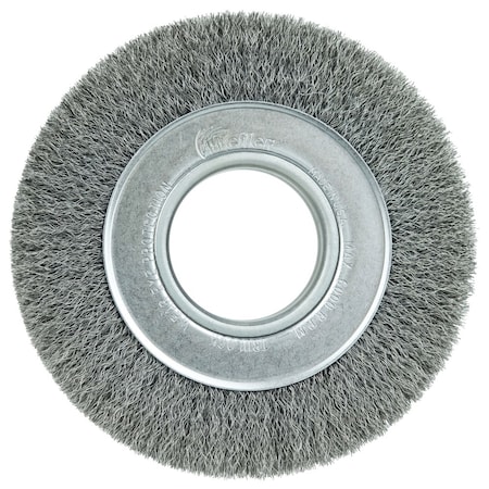 Weiler 6" Medium Face Crimped Wire Wheel .0104" Steel Fill 2" Arbor ...