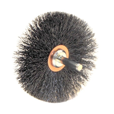 Weiler 3" Wire Wheel, .008" Steel Fill, 1/4" Stem 17615 | Zoro